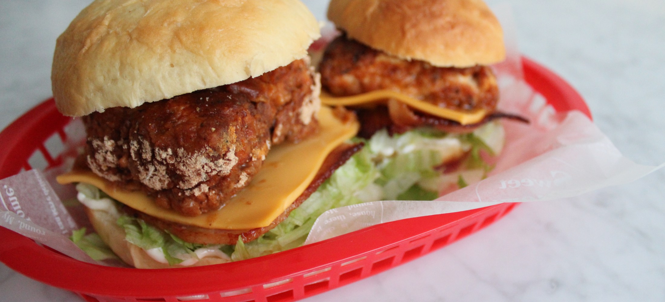 Chicken Ellen Barkin and Cheese Burger – Fame Hungry